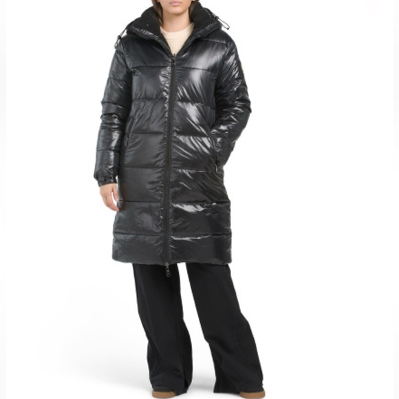 Pajar | Jackets & Coats | Pajar Black Alsephina Down Fill Reversible Sherpa Long Puffer Coat ...